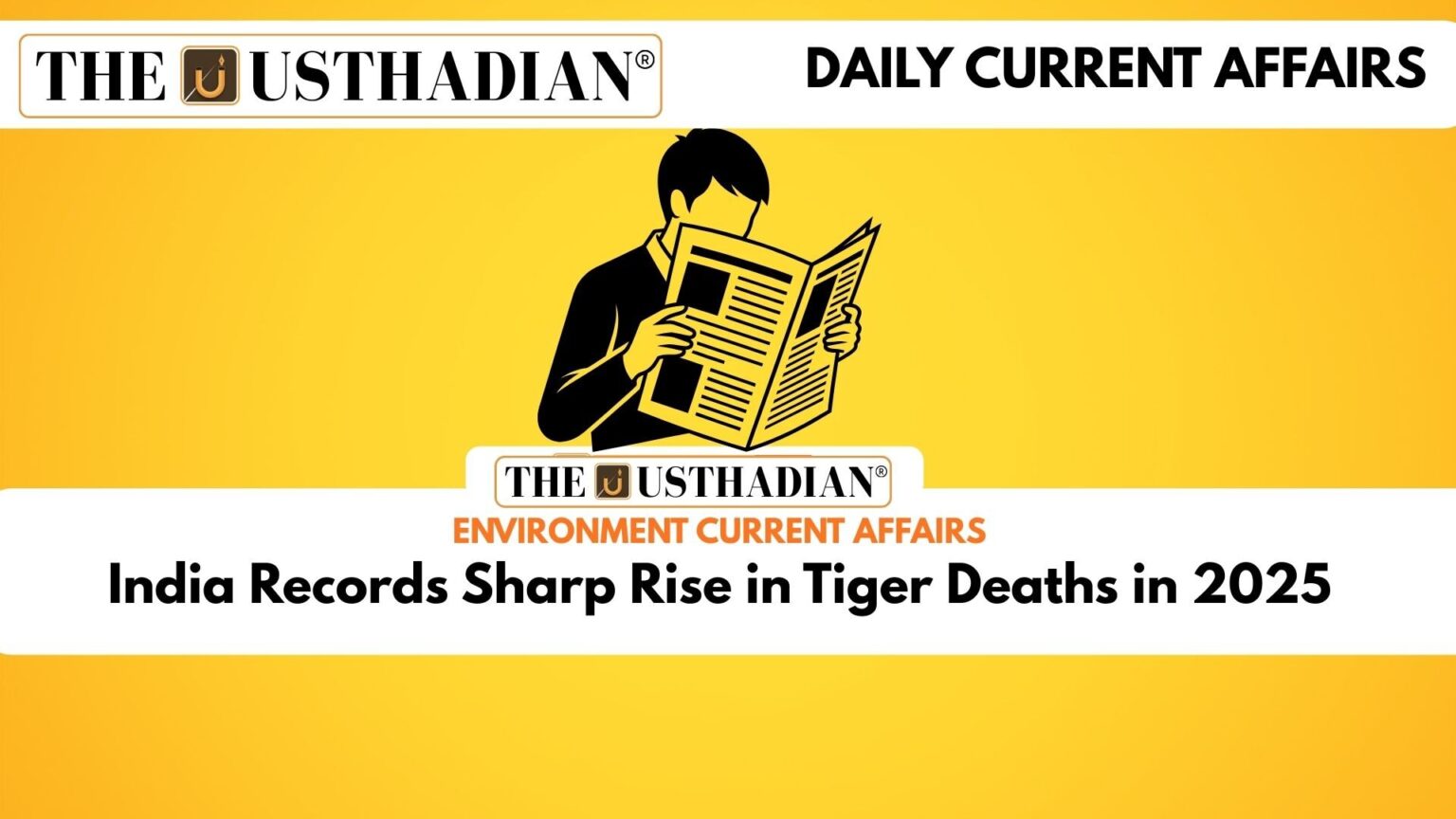 India Records Sharp Rise in Tiger Deaths in 2025 - Current Affairs ...